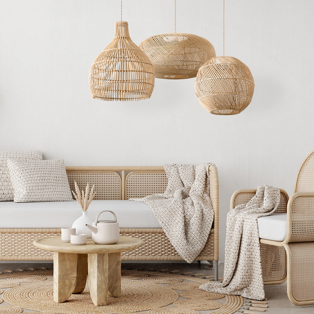 Camille Braided Rattan Pendant Light – FURNOO LONDON